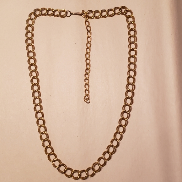 Vintage | Jewelry | Vintage Old Gold Double Link Chain 34 Inches Long ...